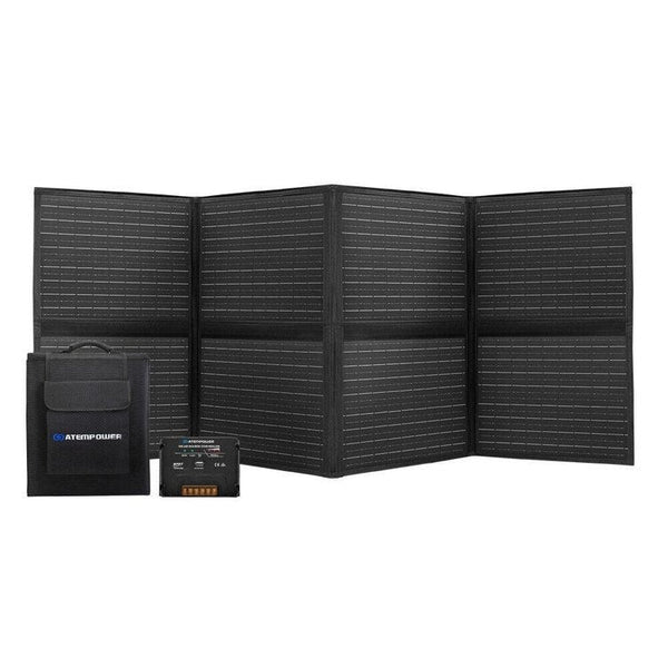 Atem Power 12V 200W Folding Solar Panel Blanket Mat Completed Kit Camp ...