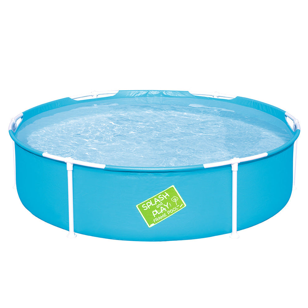 Bestway Kids Pool 152x38cm Round Steel Frame Swimming Pools Above Grou ...