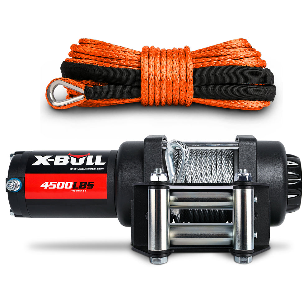 X-BULL 12V Electric Winch 4500LB Winch Boat Trailer Steel Cable With 5 ...